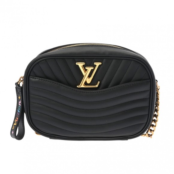 Louis Vuitton | Bags | Louis Vuitton Wave Camera Bag Leather Black ...